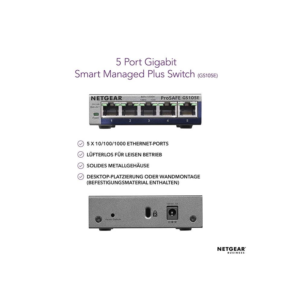 NETGEAR ProSAFE Plus GS105Ev2 Switch online kaufen | eBay